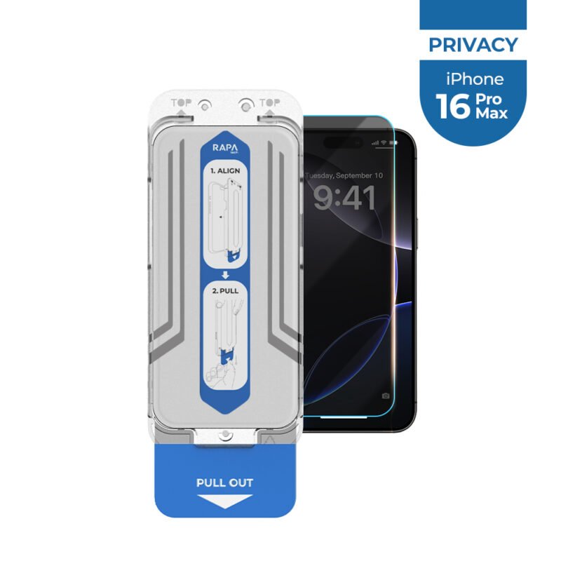 RAPA tech Screen Fit | Instant Fit - Privacy (for iPhone 16 Pro Max ...